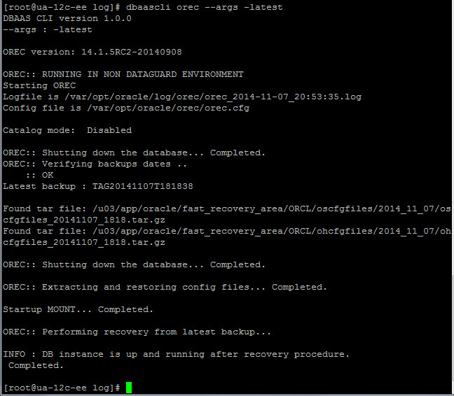 Backing Up and Restoring a Database Cloud Service (DBaaS) Instance